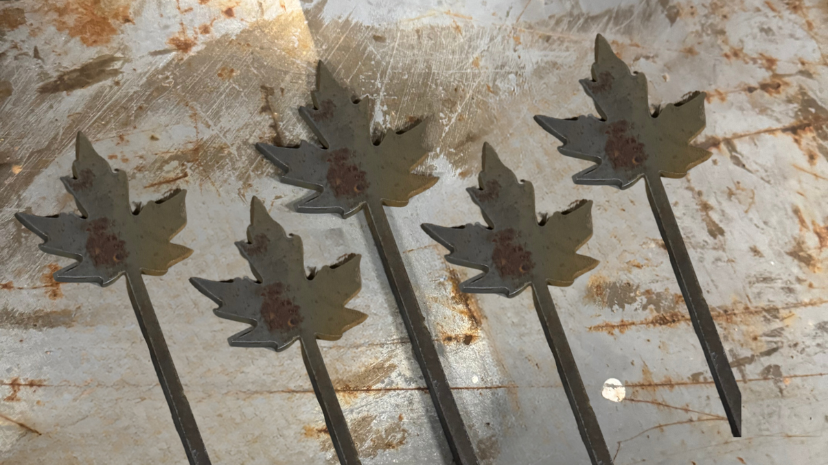 Set of 10- Maple Leaf hook Blanks – BD IRON
